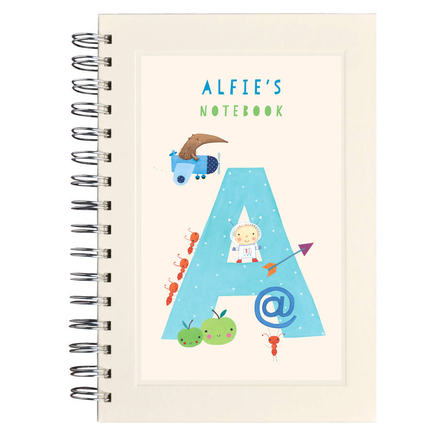 personalised alphabet letter notebook by made by ellis ...