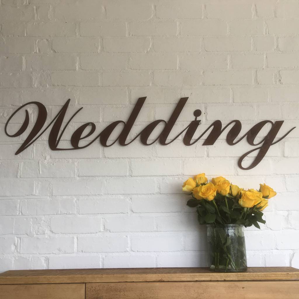 Vintage Wedding Rusted Sign By The Rustic Warehouse ...