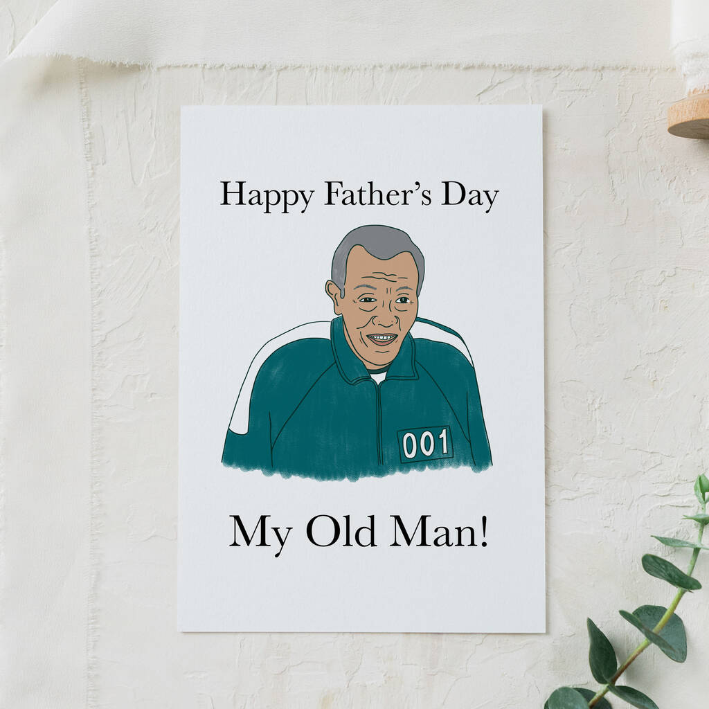 Happy Father's Day Old Man Card By HoorayBelle