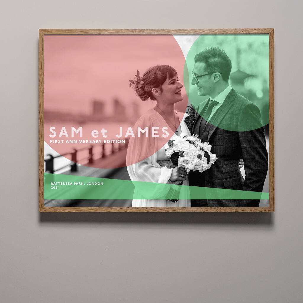 First 'Paper' Anniversary Wedding Poster By The Occasional Press