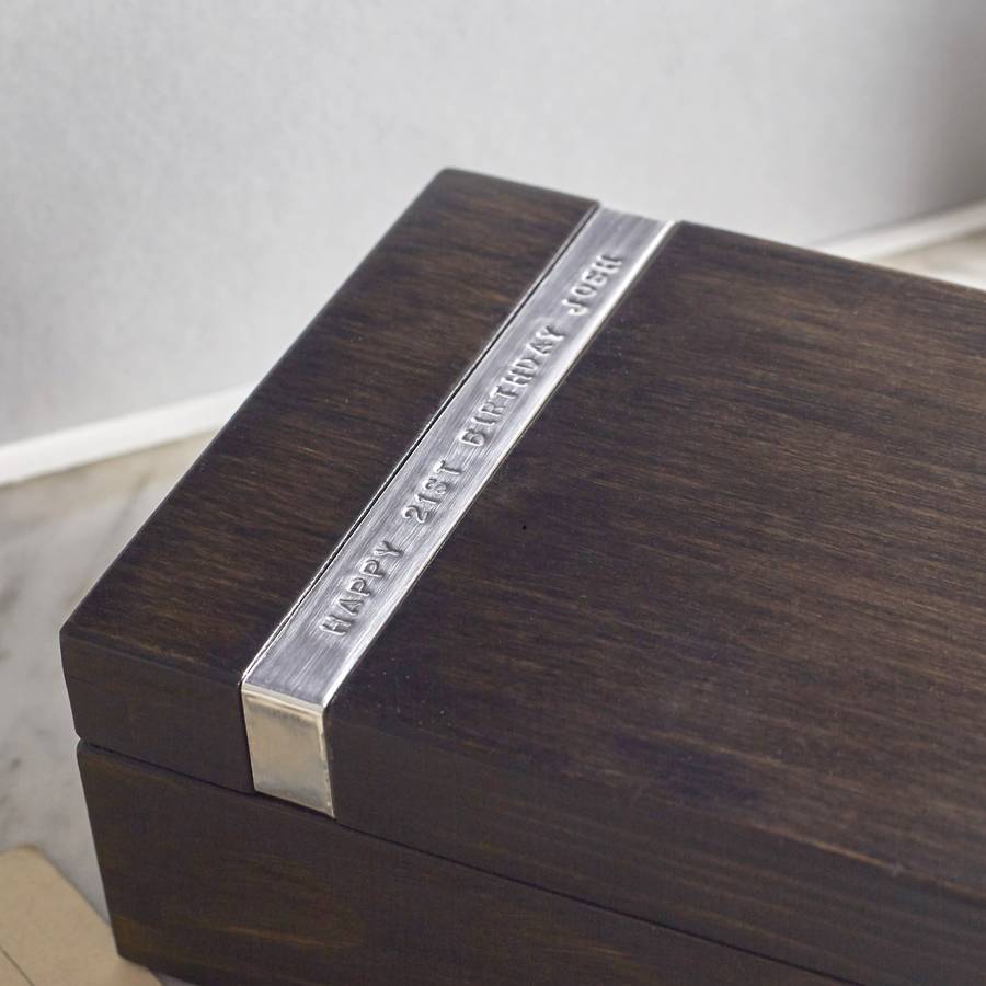 personalised wooden cufflink box by warner's end | notonthehighstreet.com
