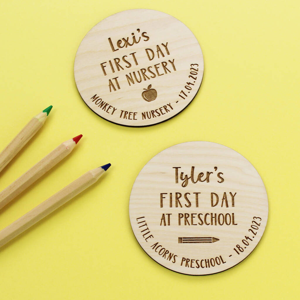 First Day At Nursery Or Preschool Keepsake Disc By Evansly Lane ...