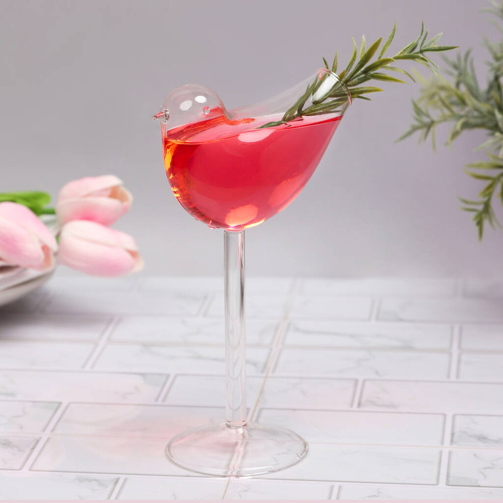 G Decor Avian Elegance: Bird Shaped Cocktail Glass By G Decor