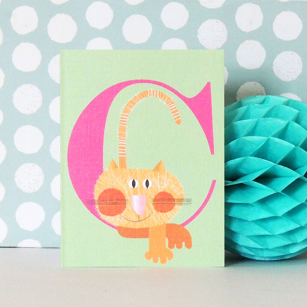 Mini C For Cat Card By Kali Stileman Publishing | notonthehighstreet.com