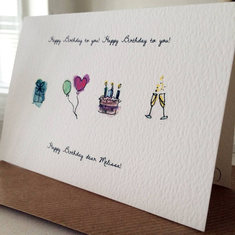 Personalised Hand Drawn Birthday Card By Homemade House 