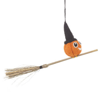 Handmade Felt Flying Pumpkin Halloween Decoration By Felt So Good ...