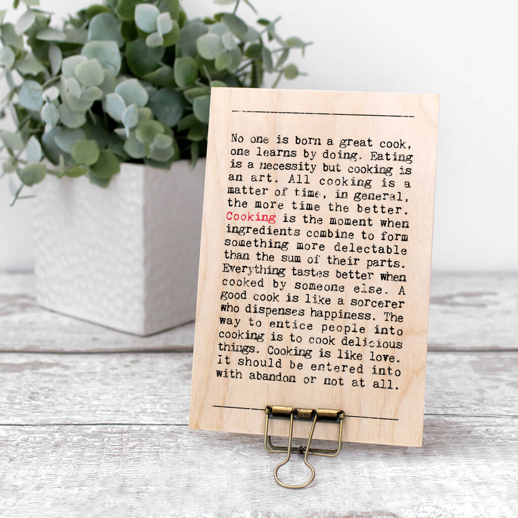 Cooking Quotes Card For Cooks By Coulson Macleod | notonthehighstreet.com