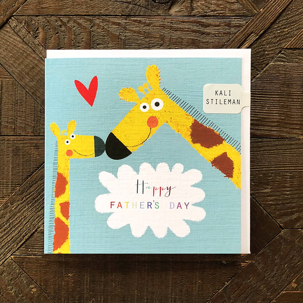 Giraffe Father's Day Card By Kali Stileman Publishing