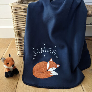 Fox Personalised Baby Blanket New Baby Gift By Nickynackynoo ...