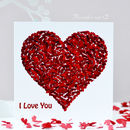 Red Heart Butterfly Valentine's Card, I Love You By Inkywool Butterfly ...