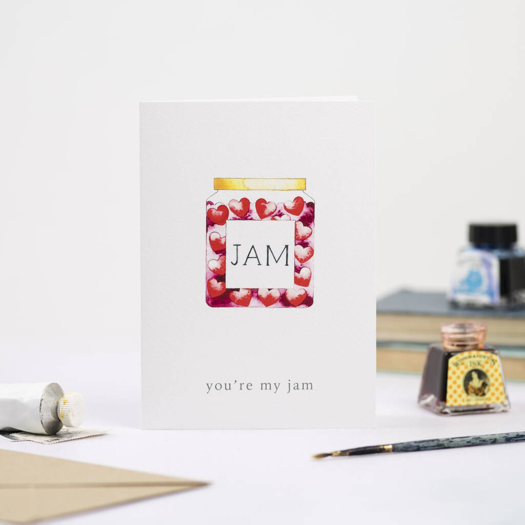 You're My Jam Anniversary Valentines Card By Emma Benz Art ...