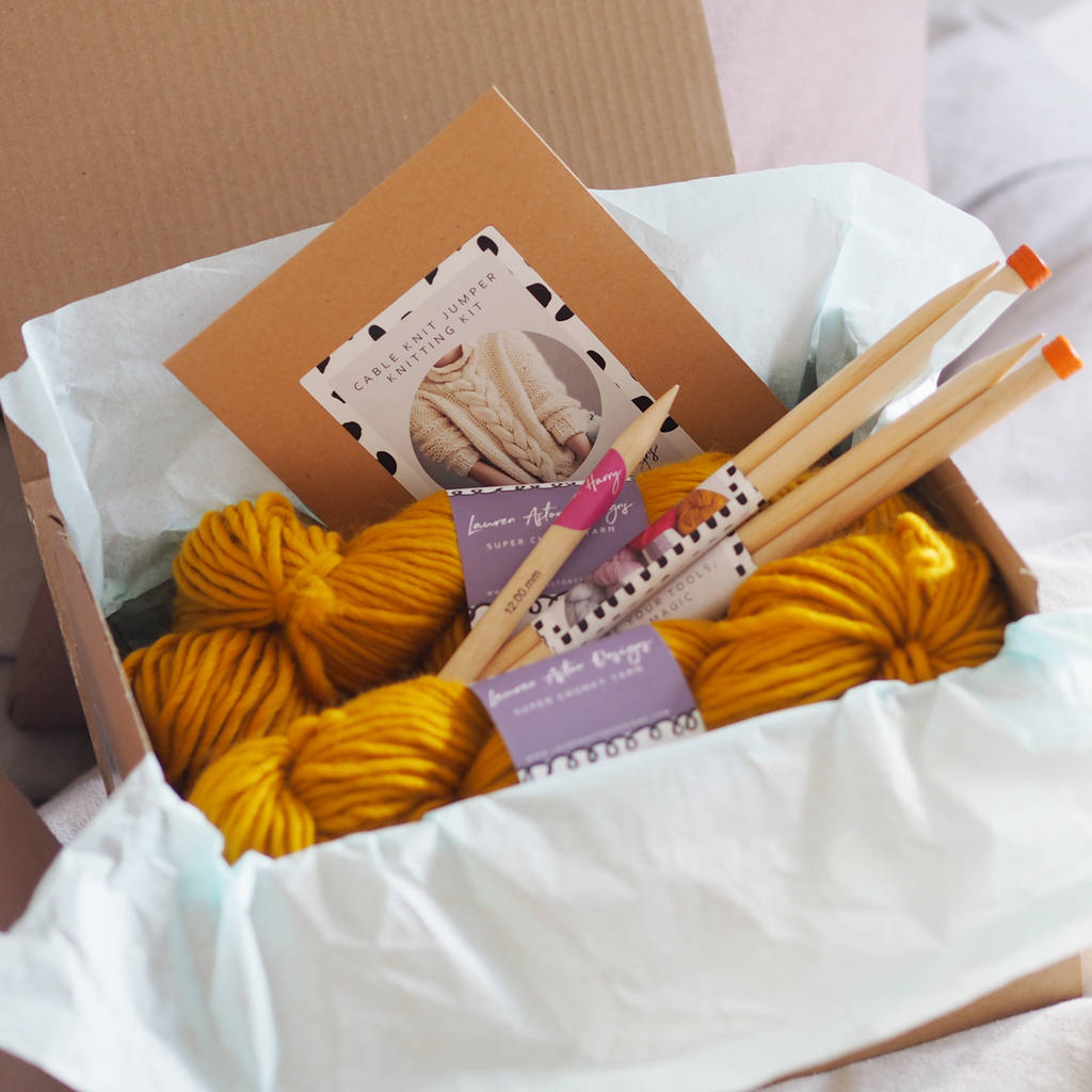 cable knit jumper knitting kit by lauren aston designs ...