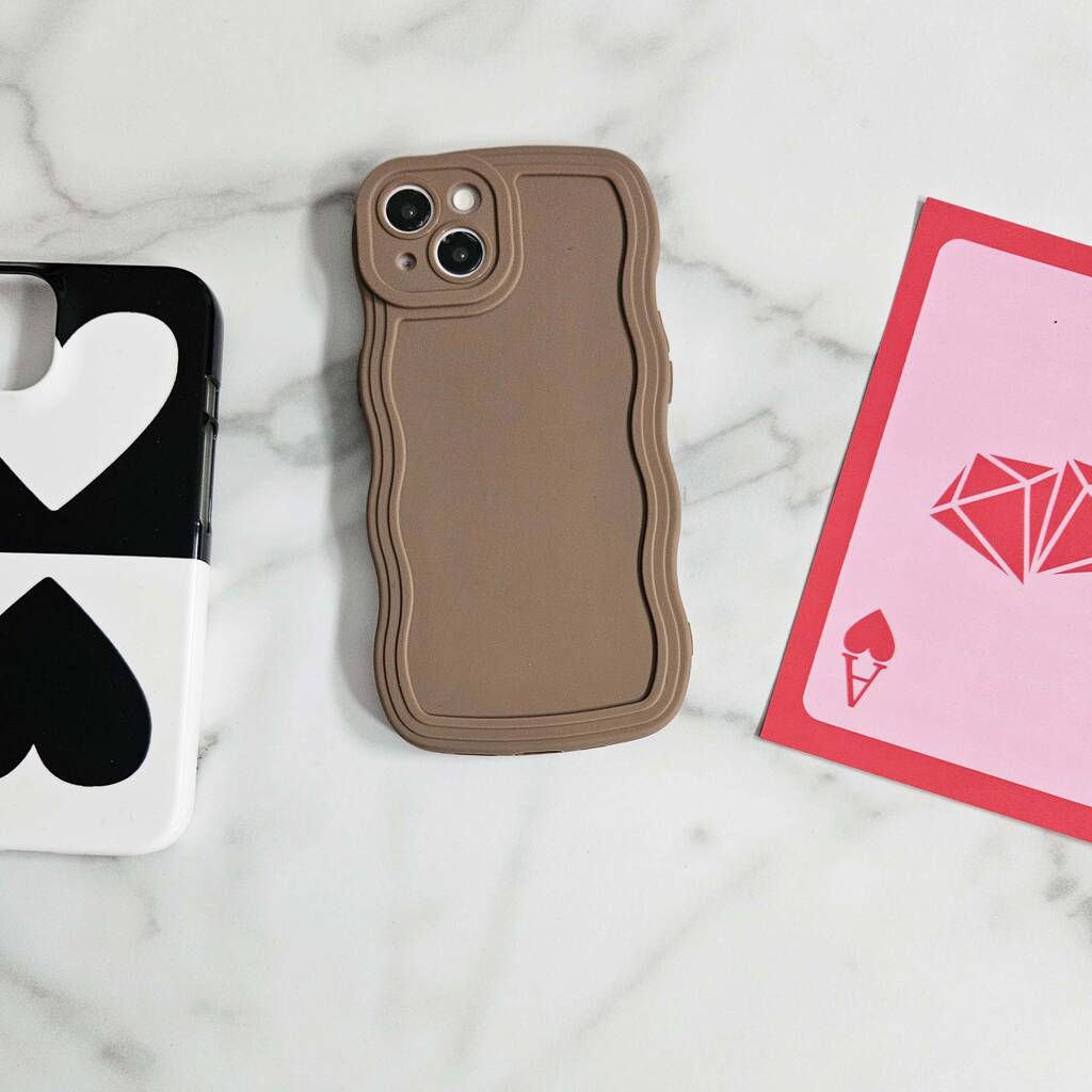 Mocha Gummy Wavy Phone Case By Rianna Phillips