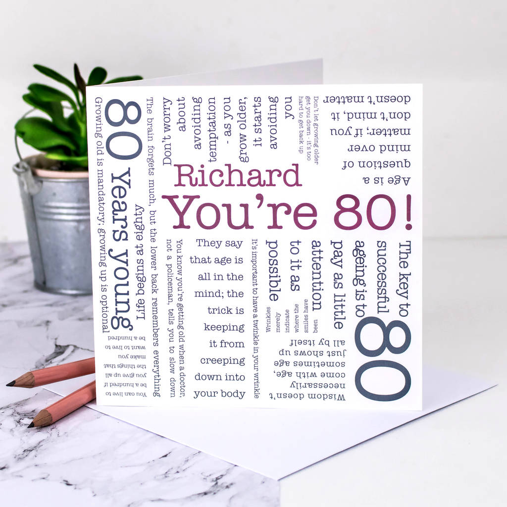 80th Birthday Card You re 80 Quotes By Coulson Macleod 80th Birthday Card You re 80 Quotes By Coulson Macleod