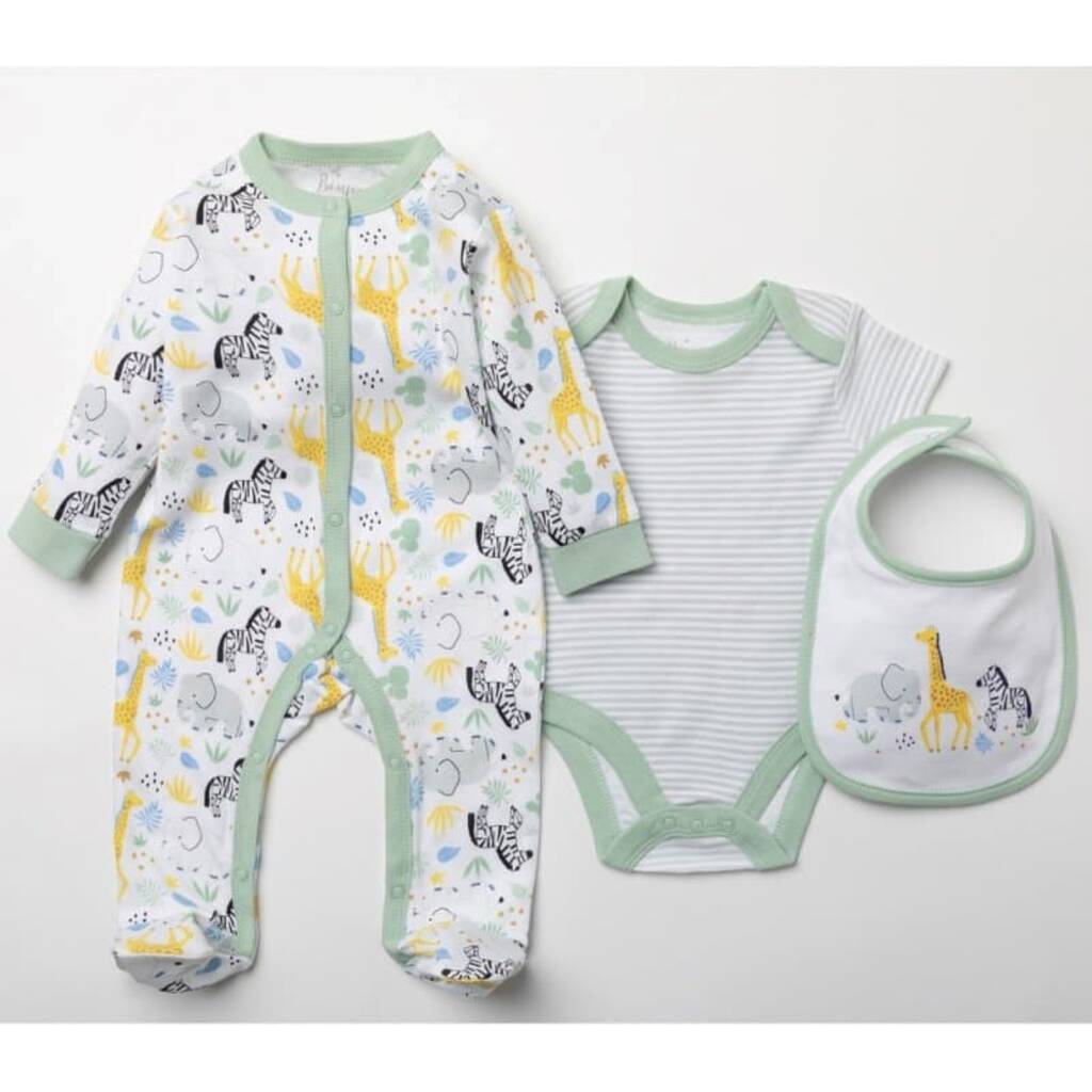 New Baby Safari Hamper Unisex Gift Set By Beatrice & Barley ...