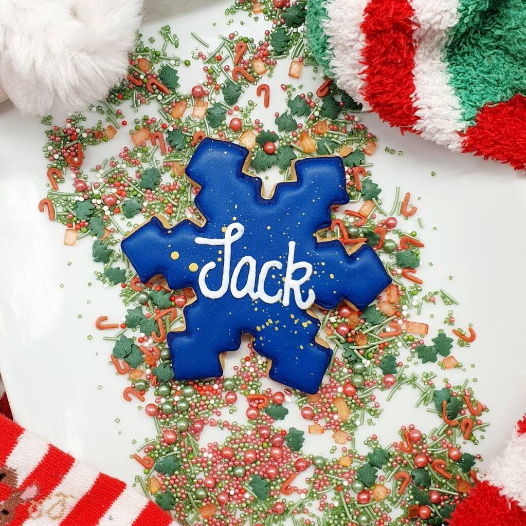 Personalised Snowflake Biscuit By The Bakeonomist | notonthehighstreet.com