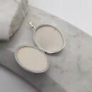 extra large engraved silver locket with birthstone by lime tree design ...