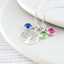 Family Tree Birthstone Necklace By Wished For | notonthehighstreet.com