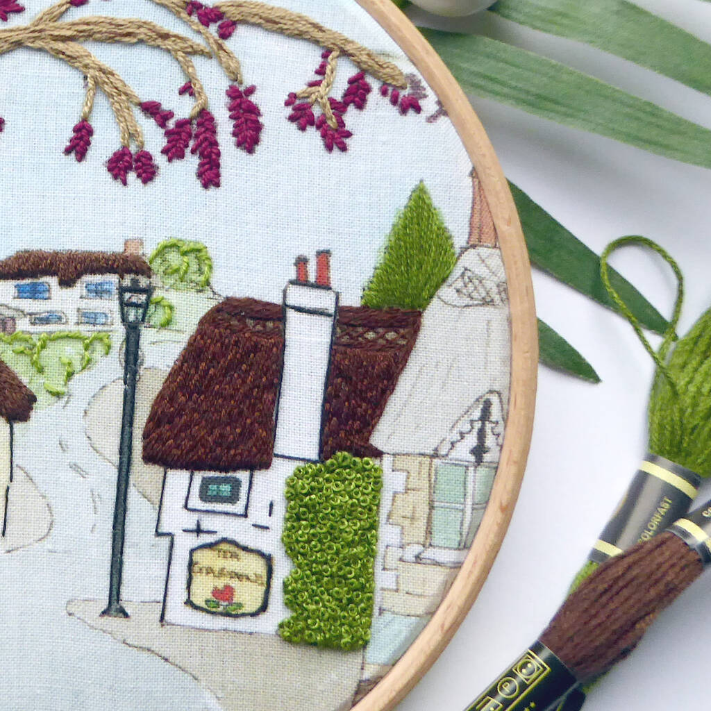 Thatched Cottages Embroidery Kit By Piwi's Crafts | notonthehighstreet.com