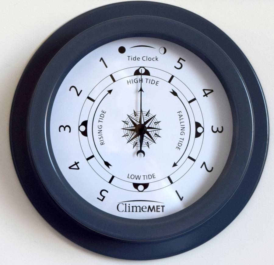 sailing weather dial gift set: tide clock and barometer by climemet ...