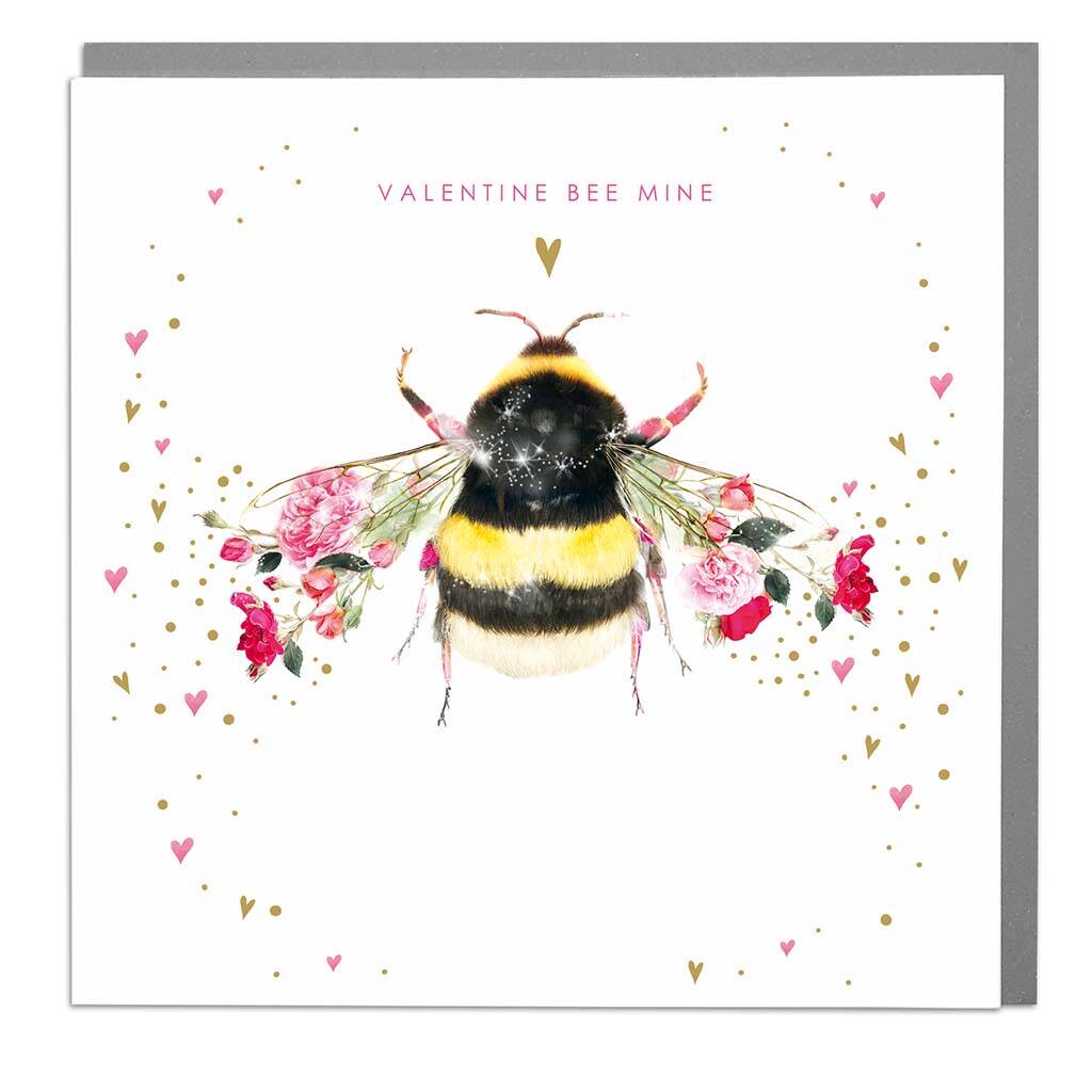 Valentines Day Card Bee By Lola Design Ltd