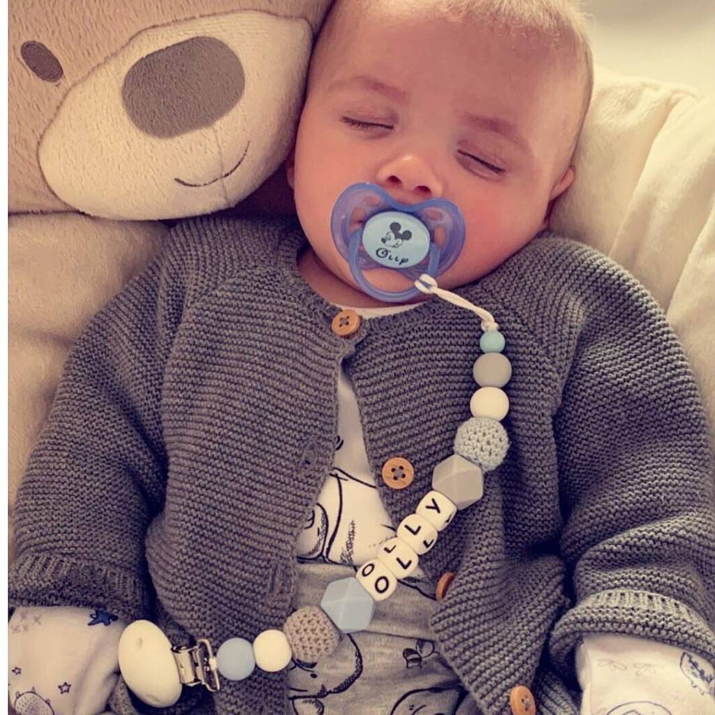 Personalised Crochet And Silicone Dummy Clip By Pops and Dudes ...