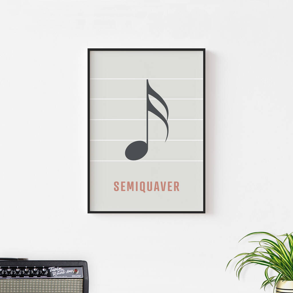 Semiquaver Note Print | Music Theory Poster By Thirty Forest ...