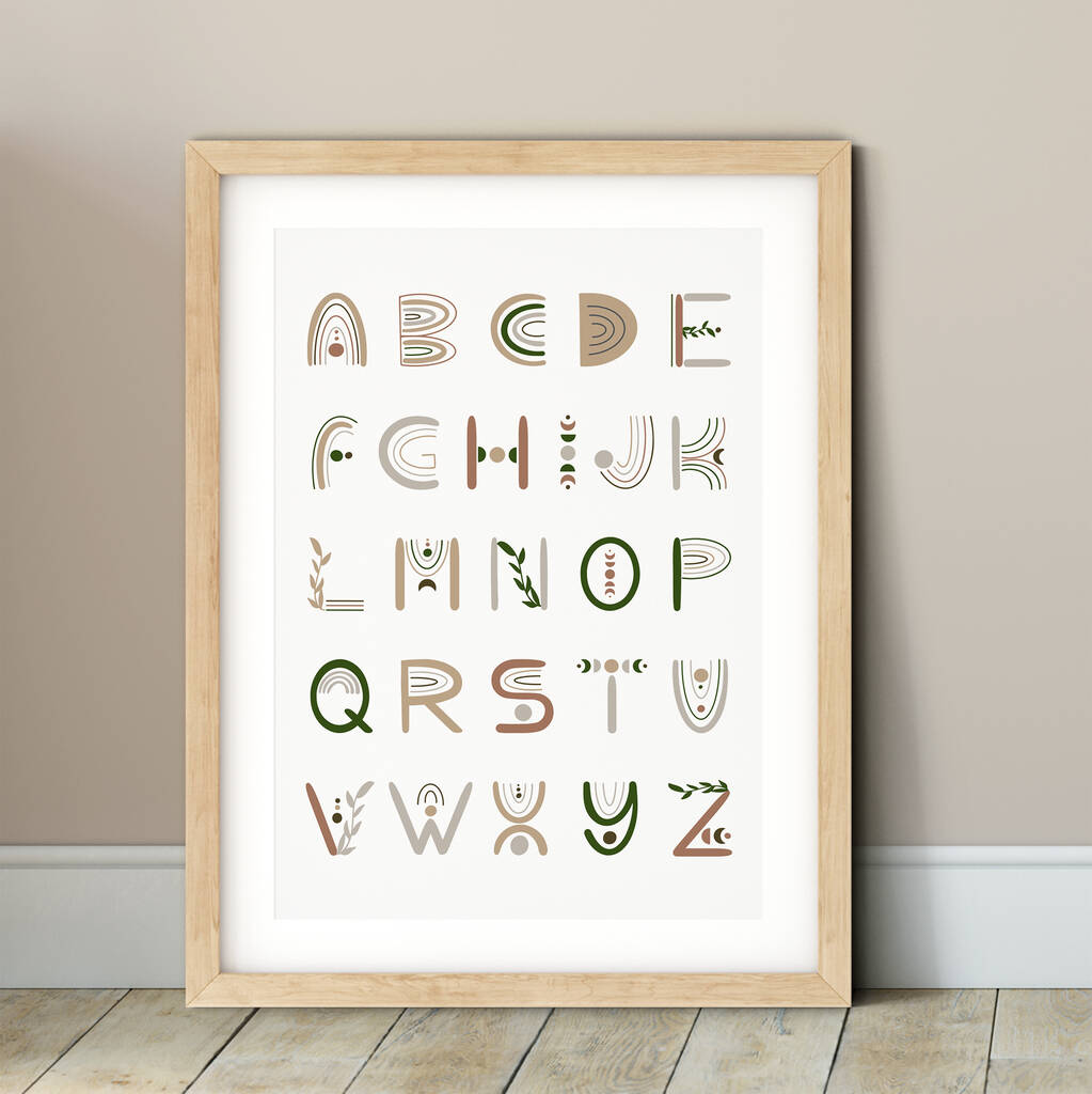 Boho Numbers Print Woodland By Hunter and Lola | notonthehighstreet.com