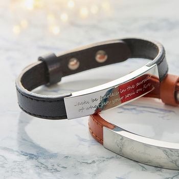 men's personalised adjustable message bracelet by under the rose ...