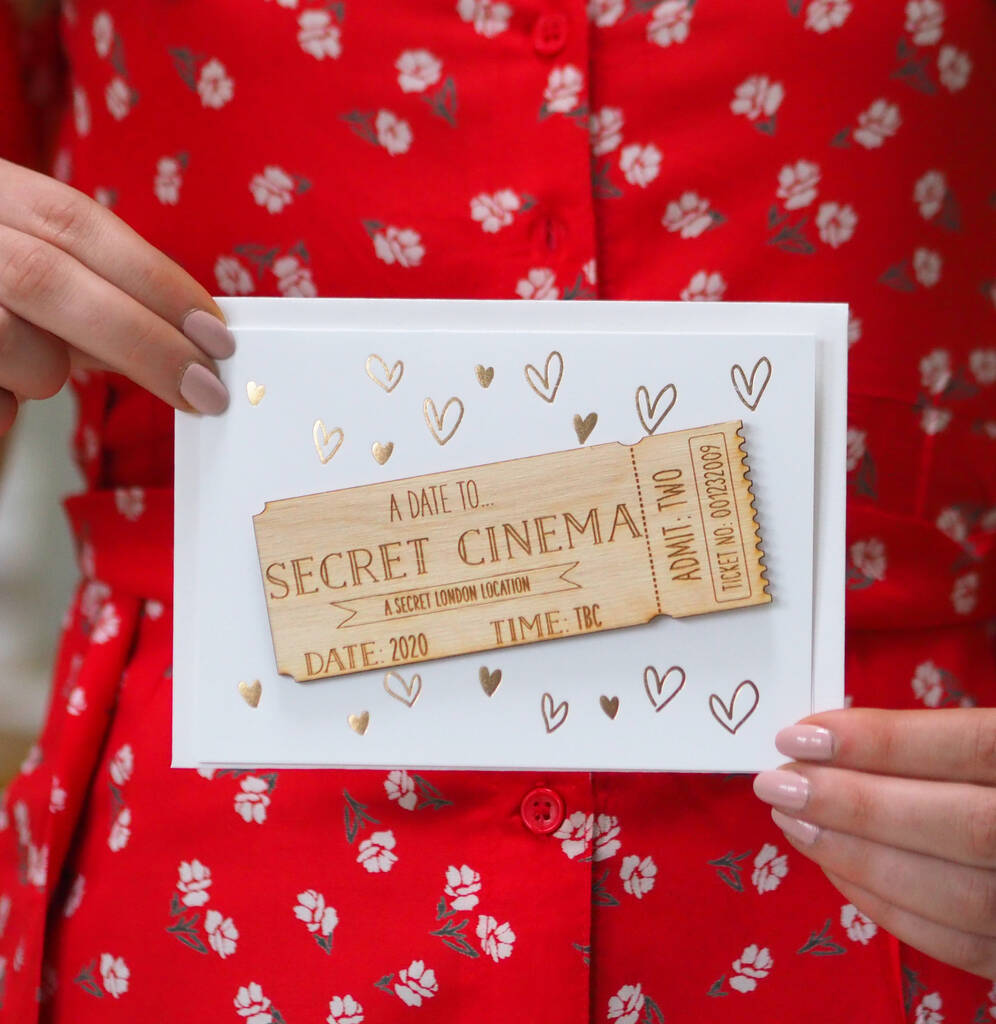 Personalised Wooden Ticket Anniversary Card By Clouds and Currents ...