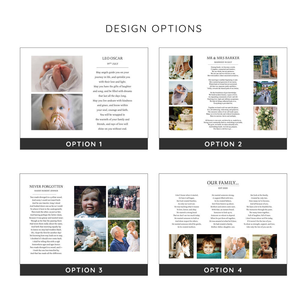 Handmade Use Your Own Photos And Words Personalised Print By Over & Over