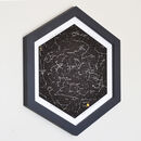Personalised Star Map With Hexagon Frame By Wuddl | notonthehighstreet.com