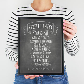 Perfect Pairs Print By Little Pieces | notonthehighstreet.com