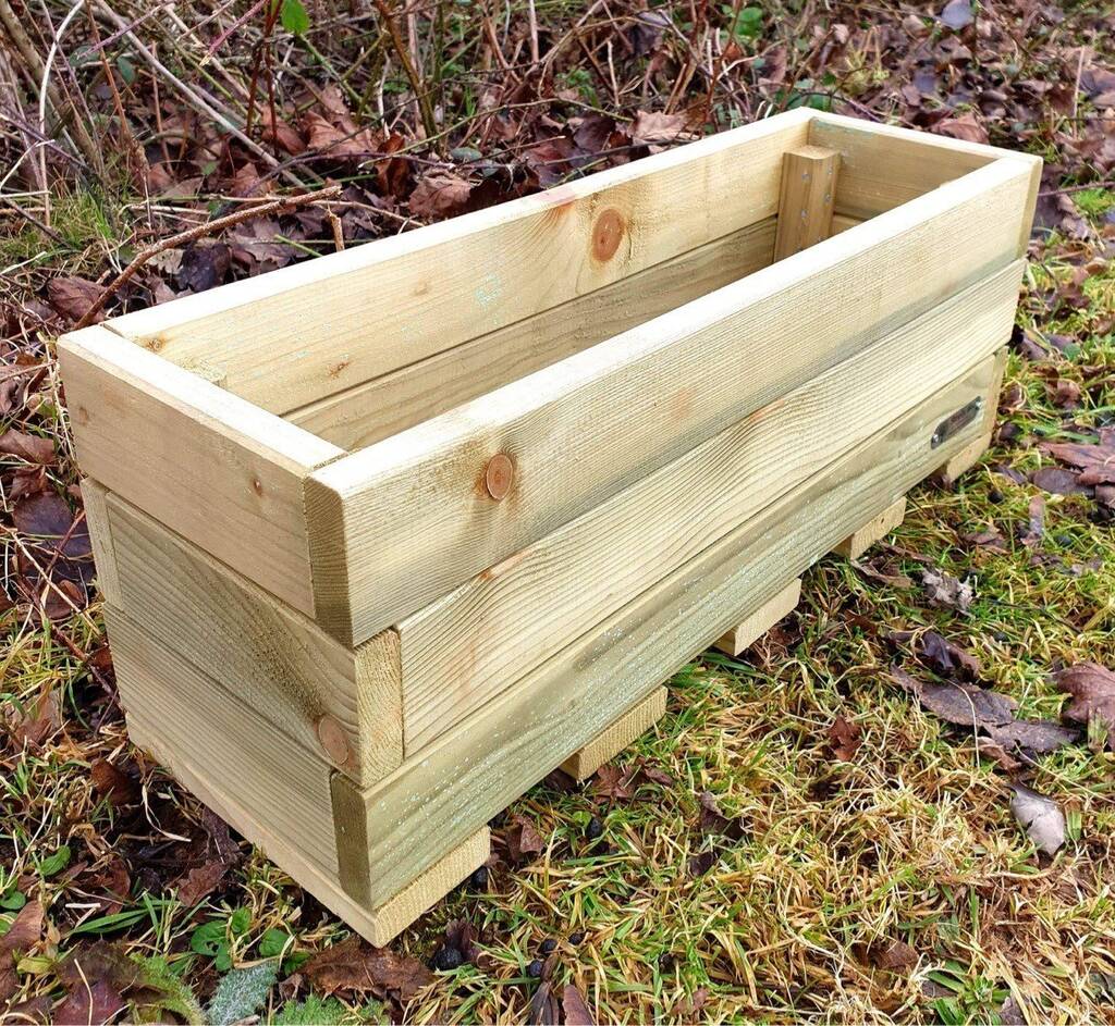 Personalised Pressure Treated Window/Trough Planter By Spring Garden ...