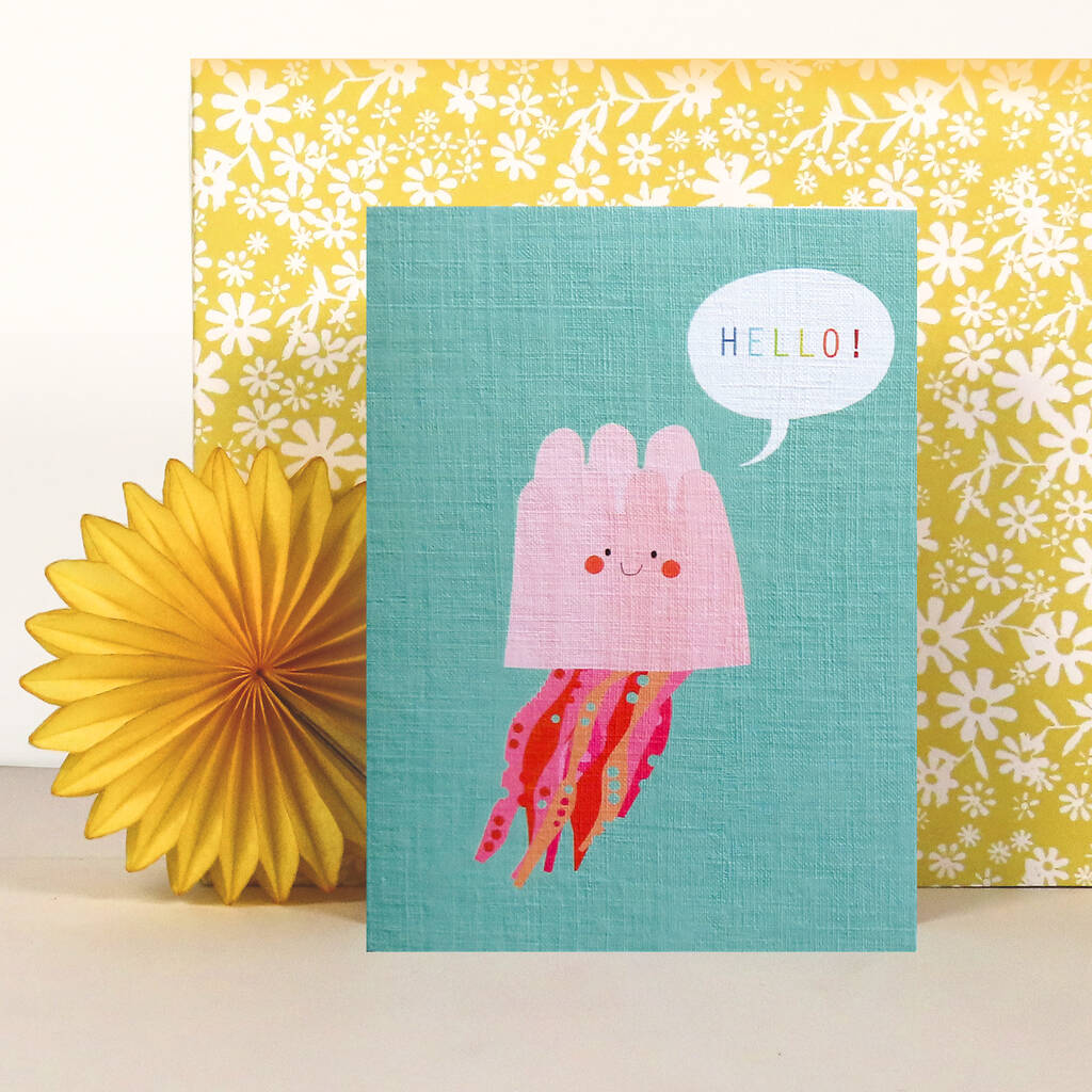 Mini Jellyfish Greetings Card By Kali Stileman Publishing