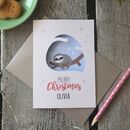 Personalised Sloth Christmas Card By Just Toppers | notonthehighstreet.com