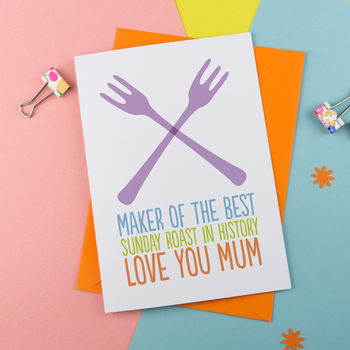 Best Sunday Roast Card For Mum By A Is For Alphabet ...