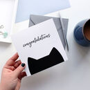 'congratulations' Cat Card By Purple Tree Designs | notonthehighstreet.com