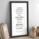 Personalised Typographic Destination Print By Letterfest ...