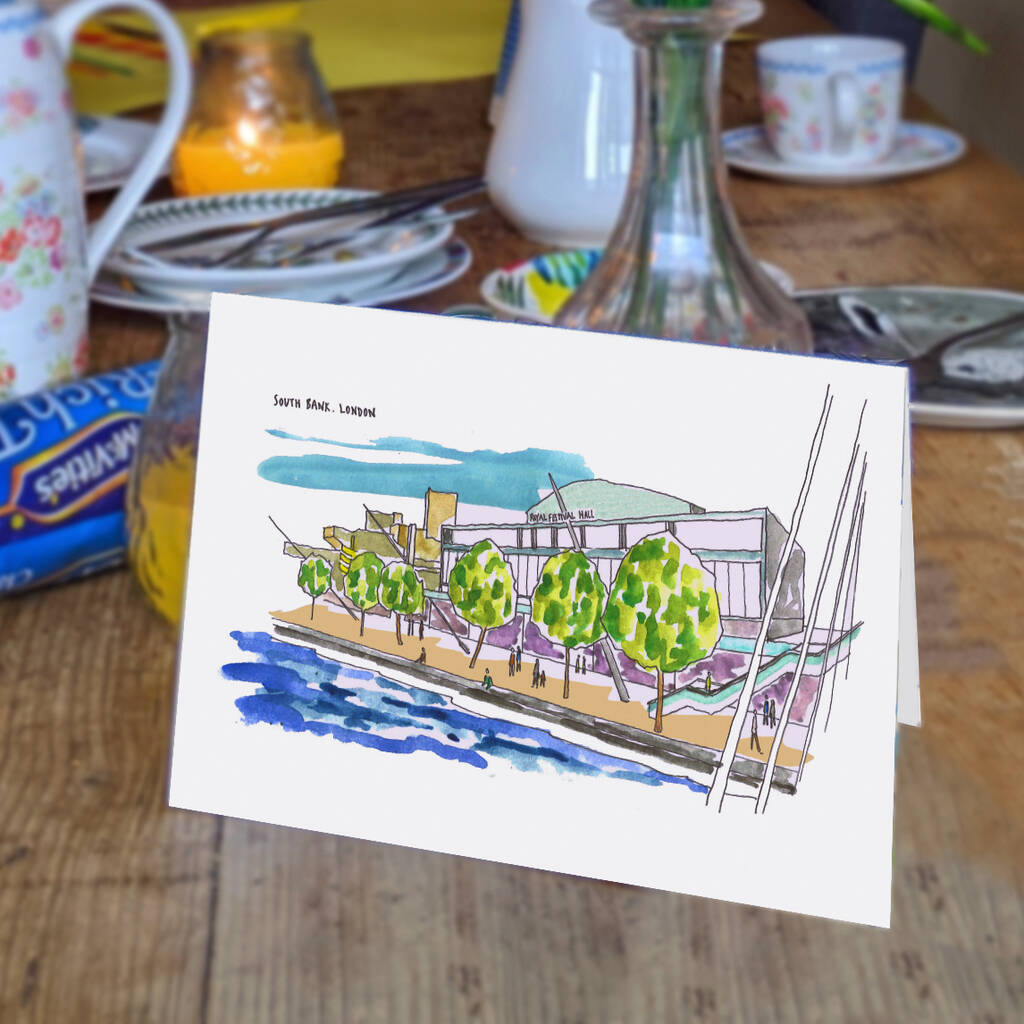 Royal Festival Hall London Greetings Card By Draw The Line ...