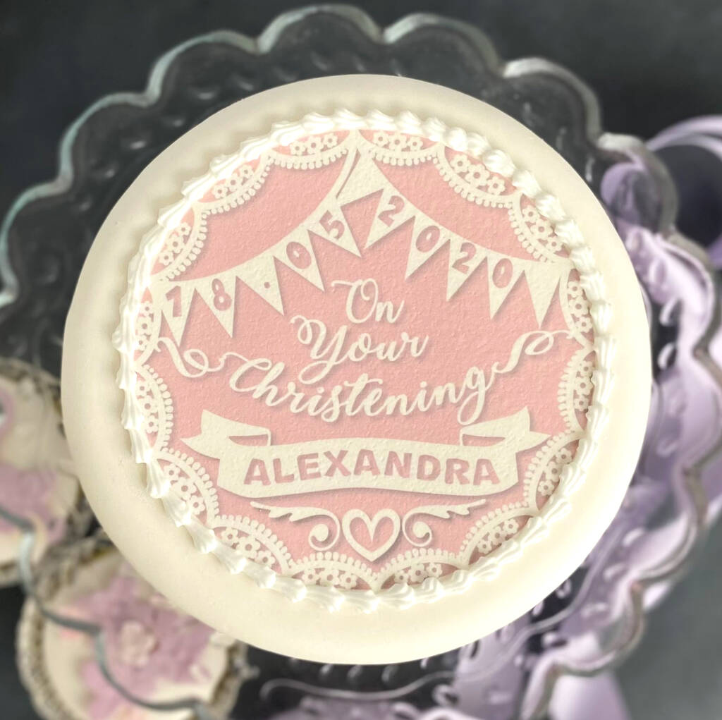Personalised Paper Cut Baptism Christening Cake Topper By Clever Little ...