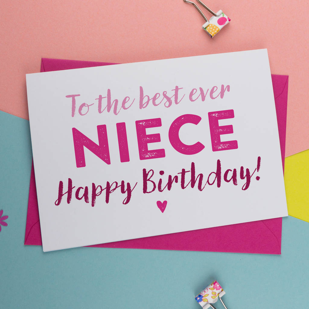 Birthday Card For The Best Niece By A Is For Alphabet