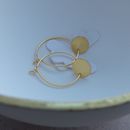 brushed gold disc hoops by myhartbeading | notonthehighstreet.com