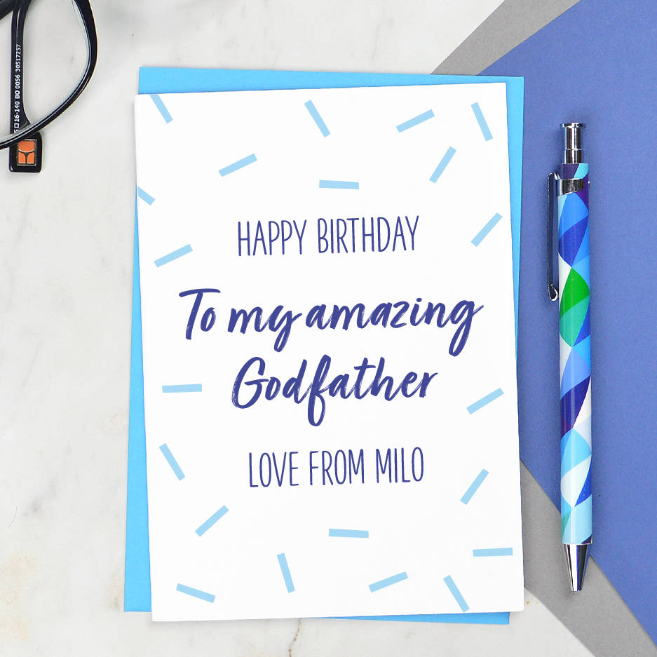 godfather birthday card by pink and turquoise | notonthehighstreet.com