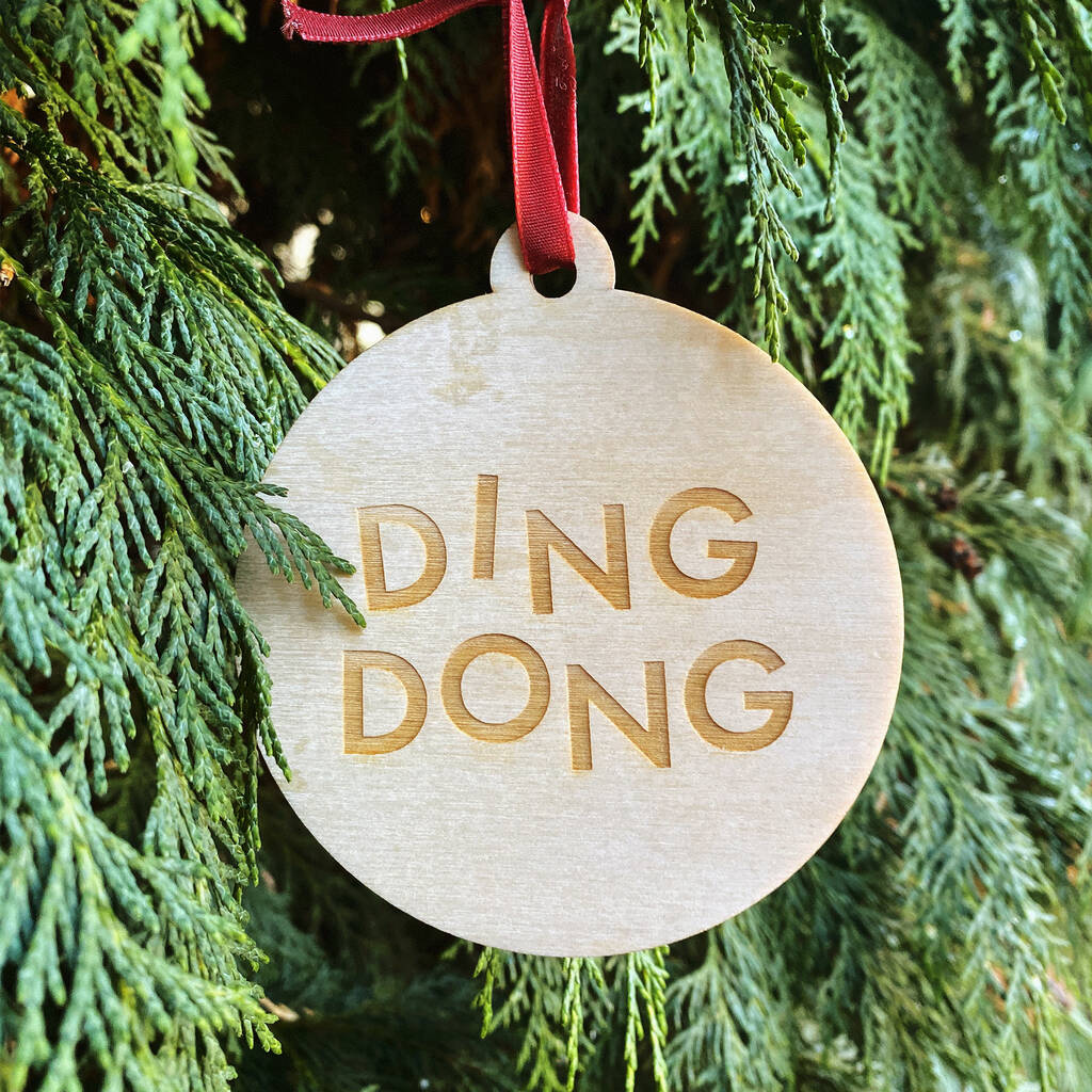 ding dong christmas tree decoration by twin pines creative ...