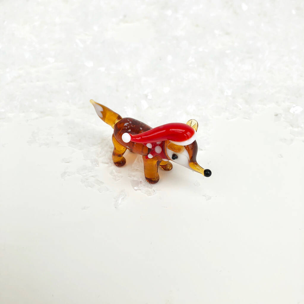 Christmas Glass Fox By Pink Pineapple Home & Gifts | notonthehighstreet.com