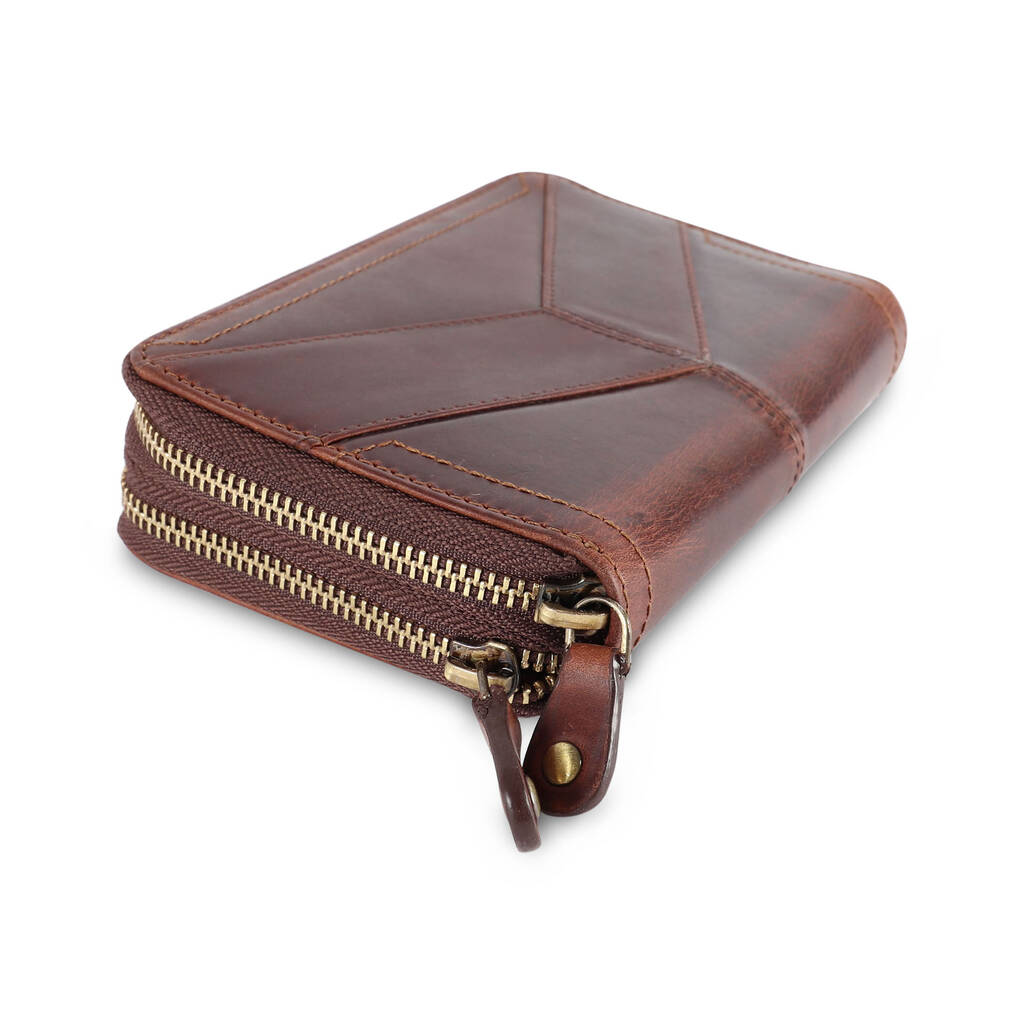 Large Leather Ziparound Purse, Distressed Brown By The Leather Store ...