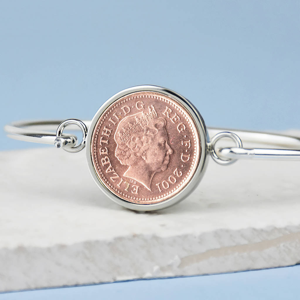 Penny Year Coin Bangle Bracelet 1979 To 2004 By Ellie Ellie ...