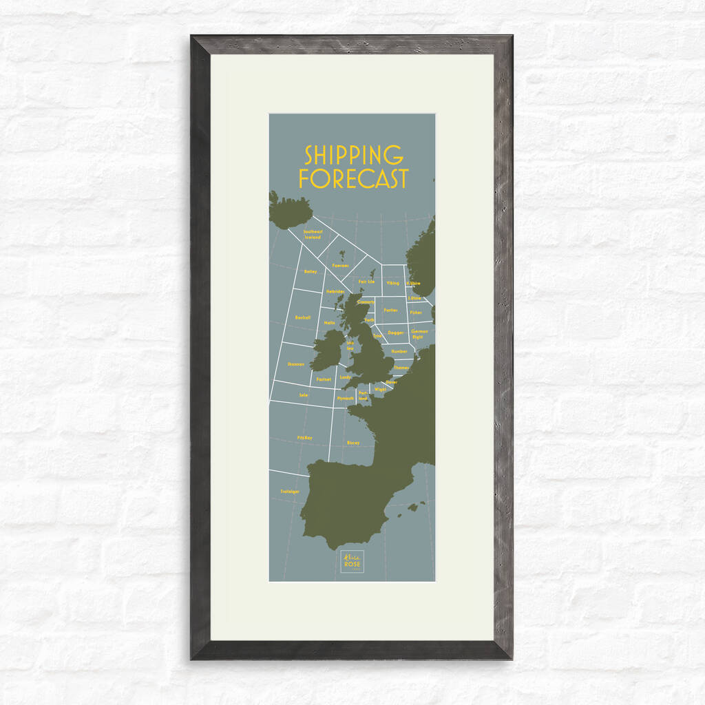 Shipping Forecast Area Map Reference Chart By Alice Rose ...