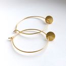 brushed gold disc hoops by myhartbeading | notonthehighstreet.com